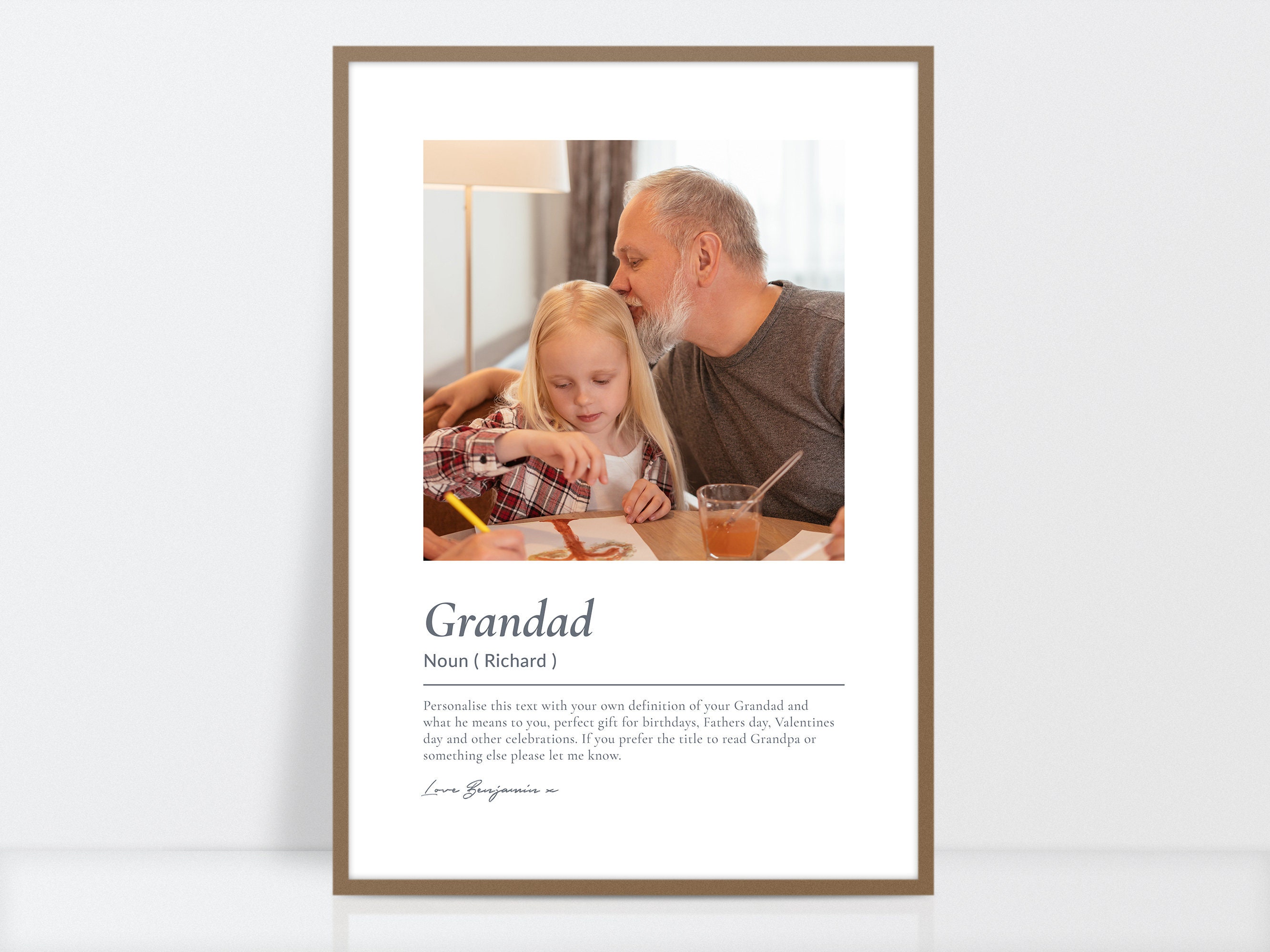 Personalised Grandad Definition Print, Grandad Fathers Day, Grandad ...