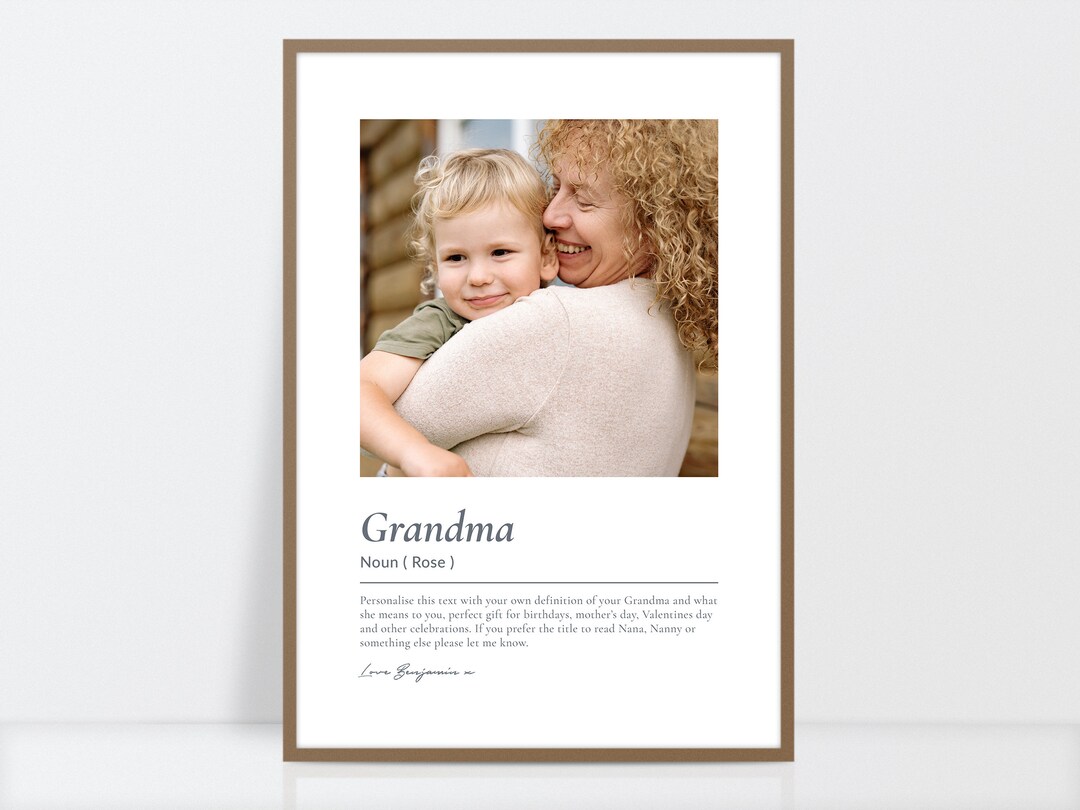 Personalised Grandma Definition Print, Mothers Day Gift for Grandma ...