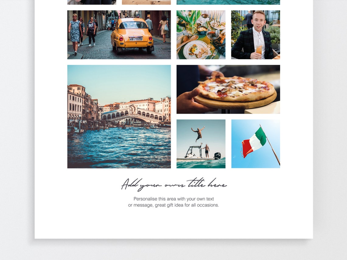 Personalised Travel Photo Collage Holiday Photo Print - Etsy