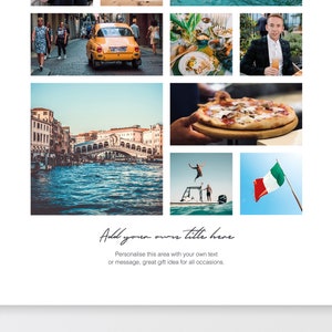 Personalised Travel Photo Collage, Holiday Photo Print, Personalised ...