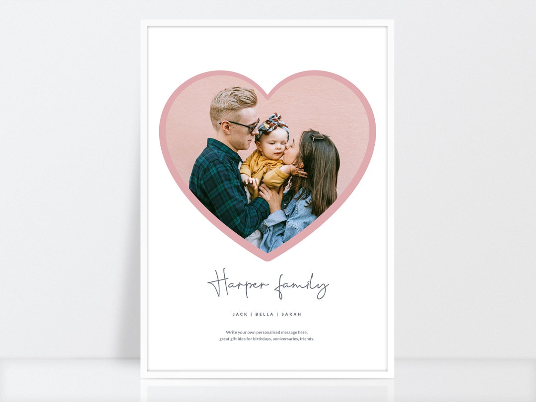 Heart Photo Collage, Love Print, Family Print, Family Photo Collage ...