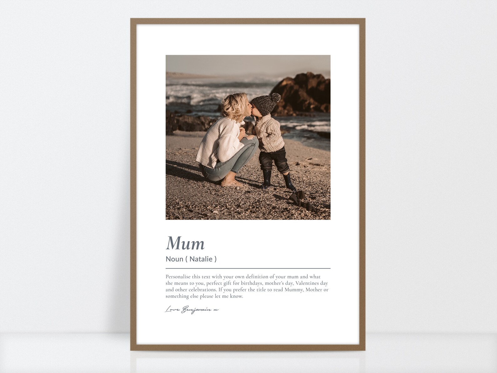 Personalised Mum Definition Print, Photo Gift for Mothers Day, Photo ...
