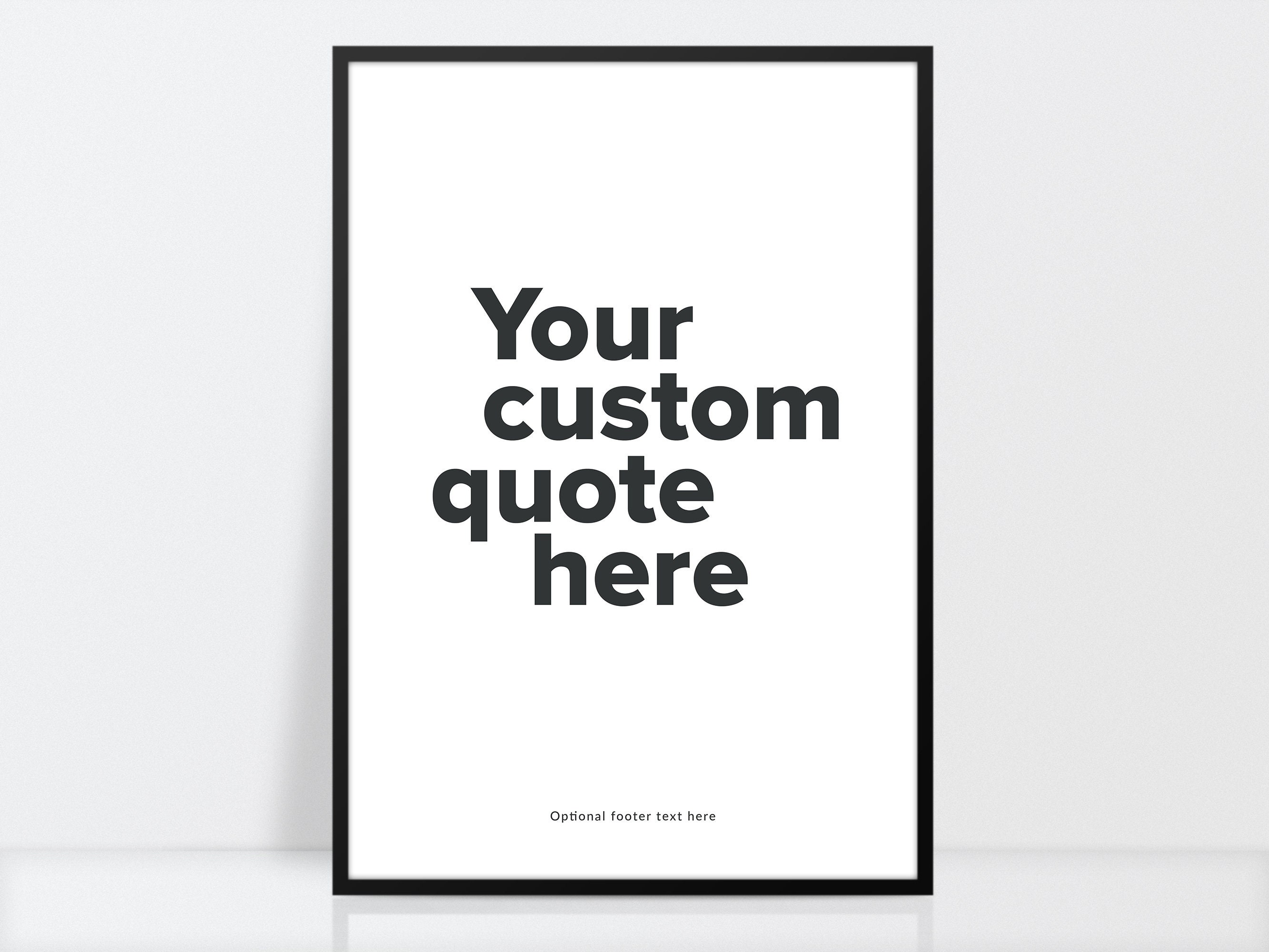 Custom Quote Print Personalised Text Art Your Quote Here | Etsy