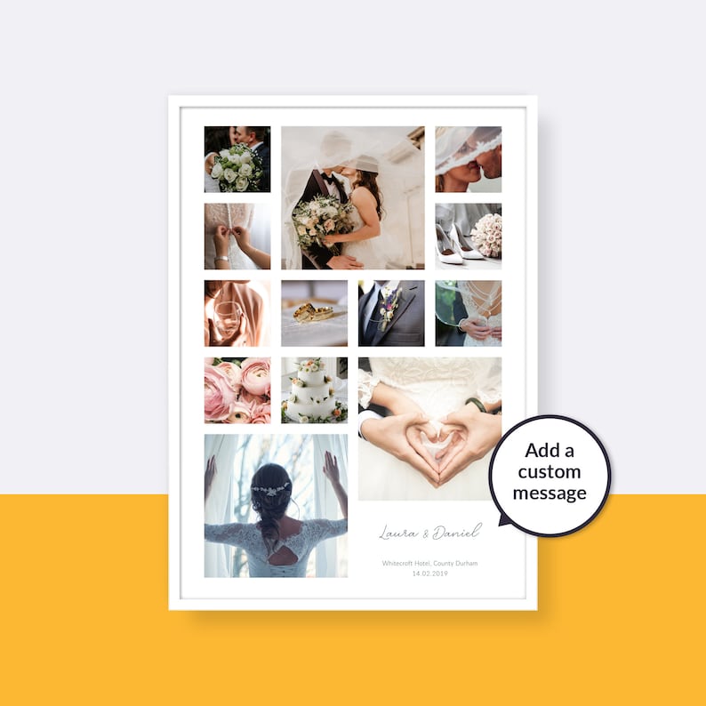 Custom wedding collage Wedding collage print Wedding print | Etsy