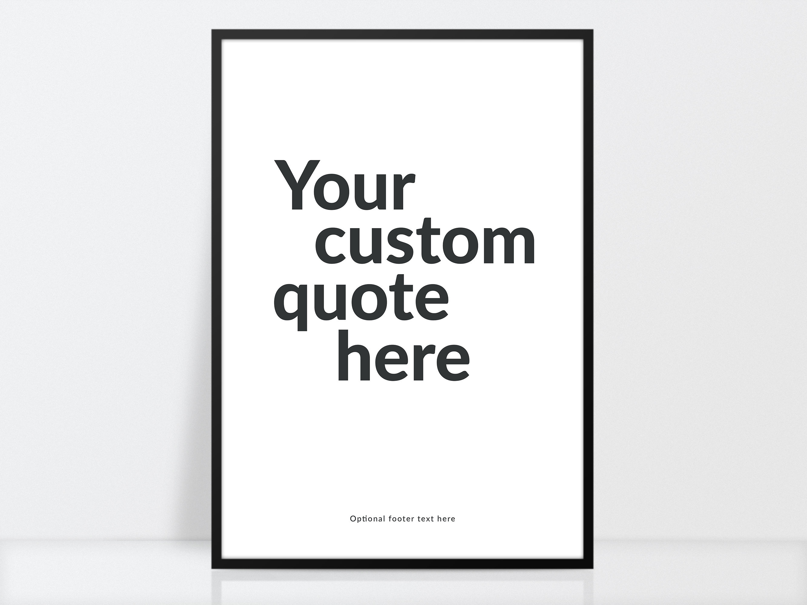Custom Quote Print Personalised Text Art Your Quote Here | Etsy