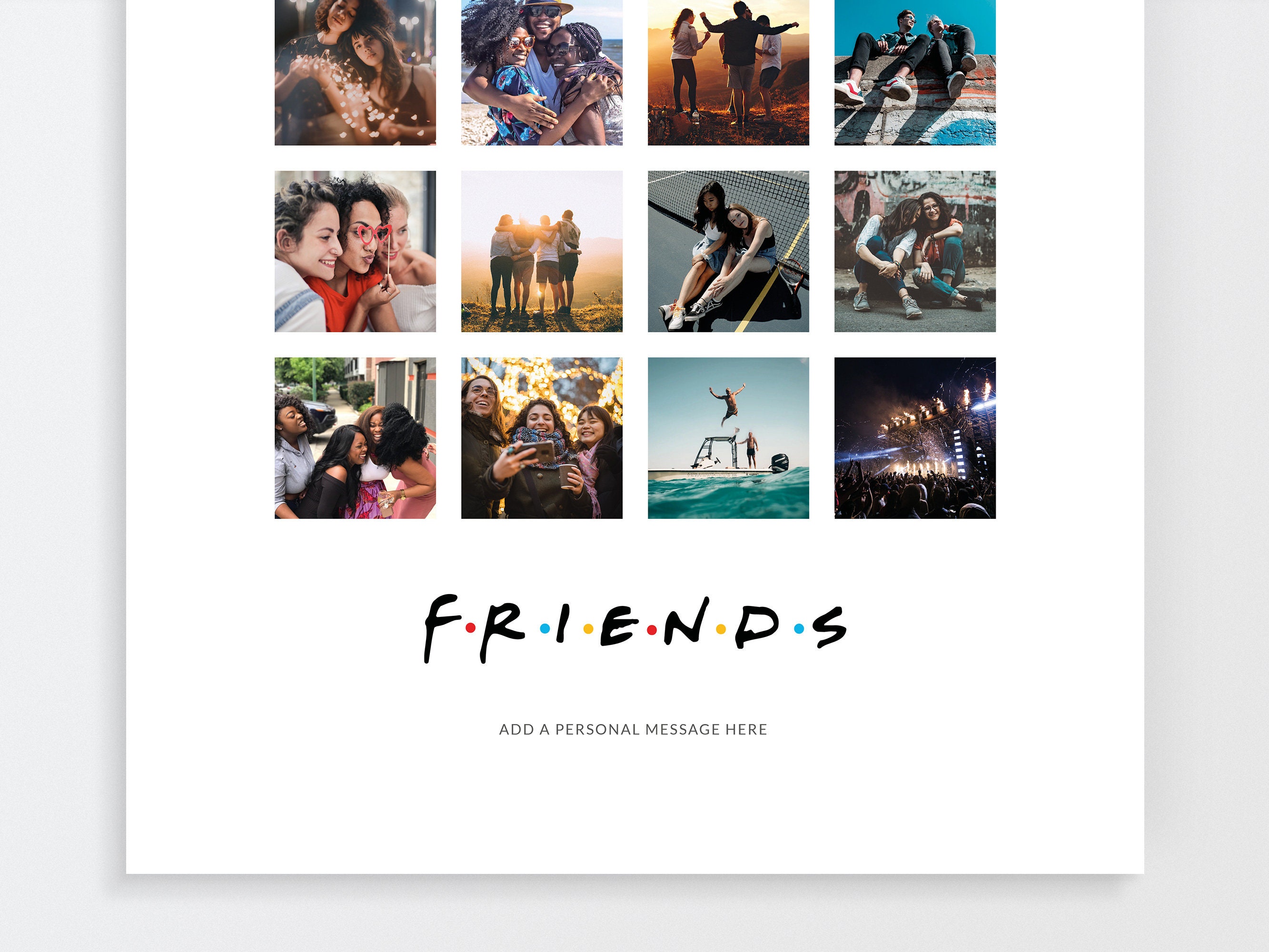 Friends Photo Collage Friends TV Fans Best Friends Collage - Etsy