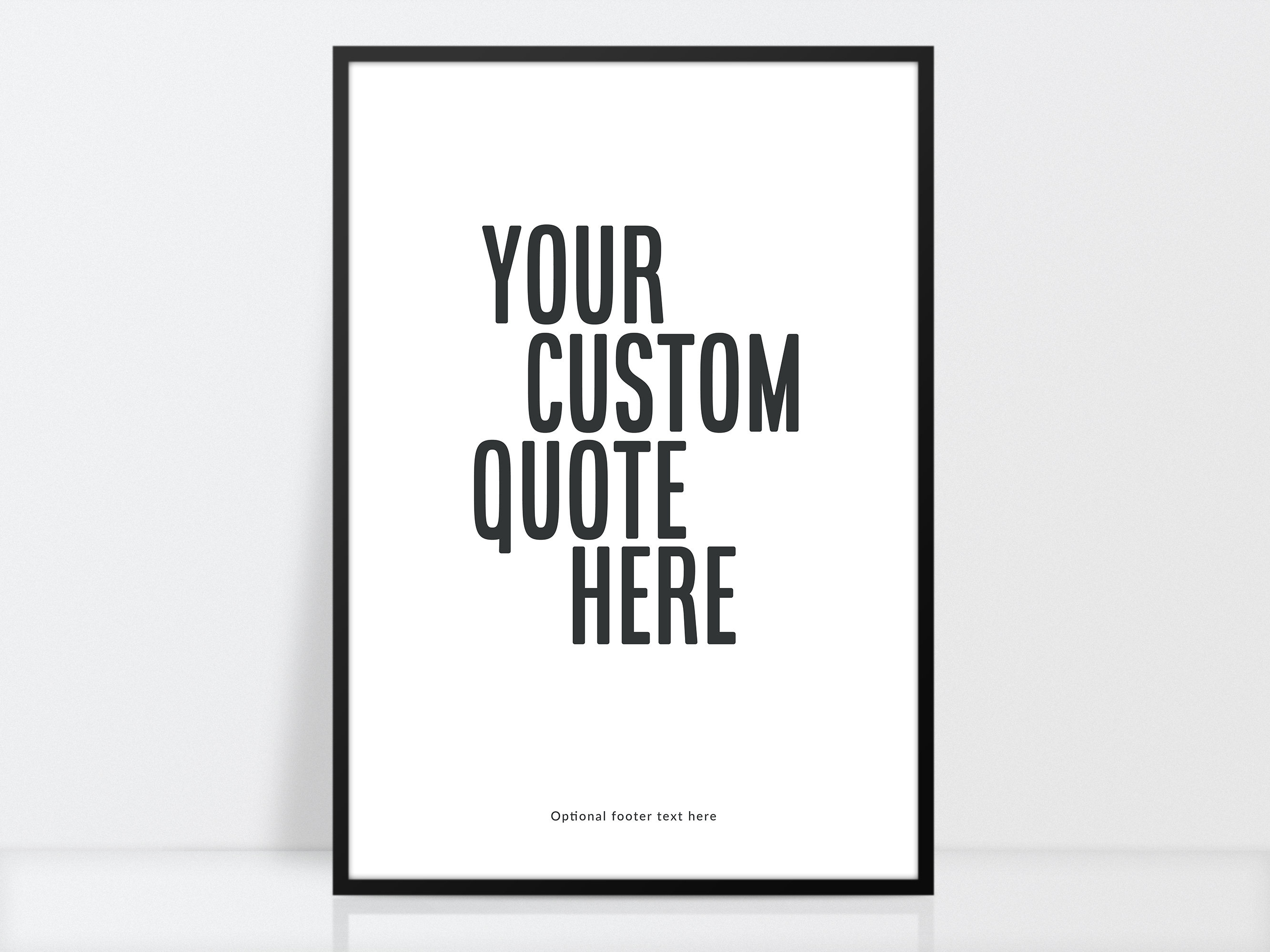 Custom Quote Print Personalised Text Art Your Quote Here | Etsy