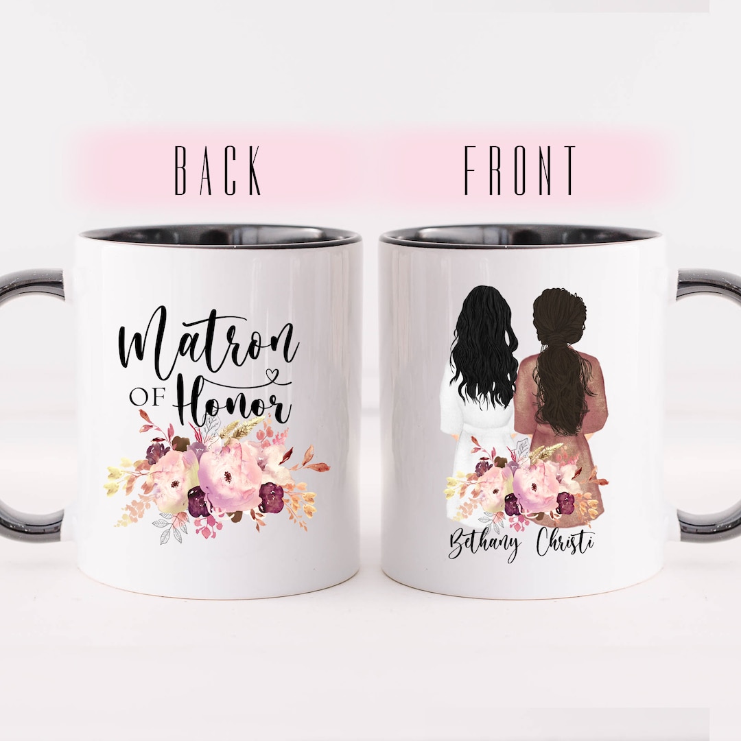 Taza de café Matron of Honor Taza Matrona de Honor Taza de boda para ...