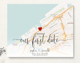 First Date Map | Etsy