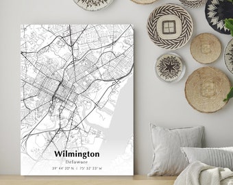 Street Map of Wilmington - Etsy