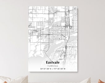 Eastvale Map Poster - Etsy