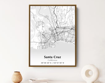Santa Cruz Street Map - Etsy