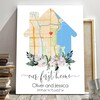 Custom Home Map, Our First Home, First Time Home Buyer, Personalized ...