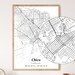 Chico City Map Print, Chico California Map Poster, USA City Street Map ...