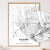 Vallejo City Map Print, Vallejo California Map Poster, USA City Street ...