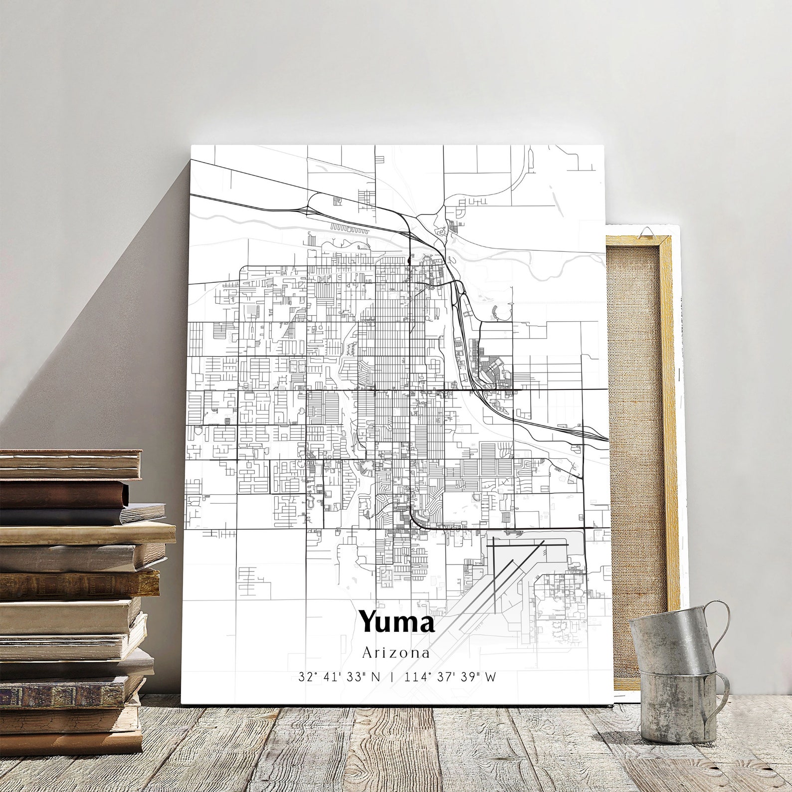Yuma City Map Print, Yuma Arizona Map Poster, USA City Street Map, Map ...