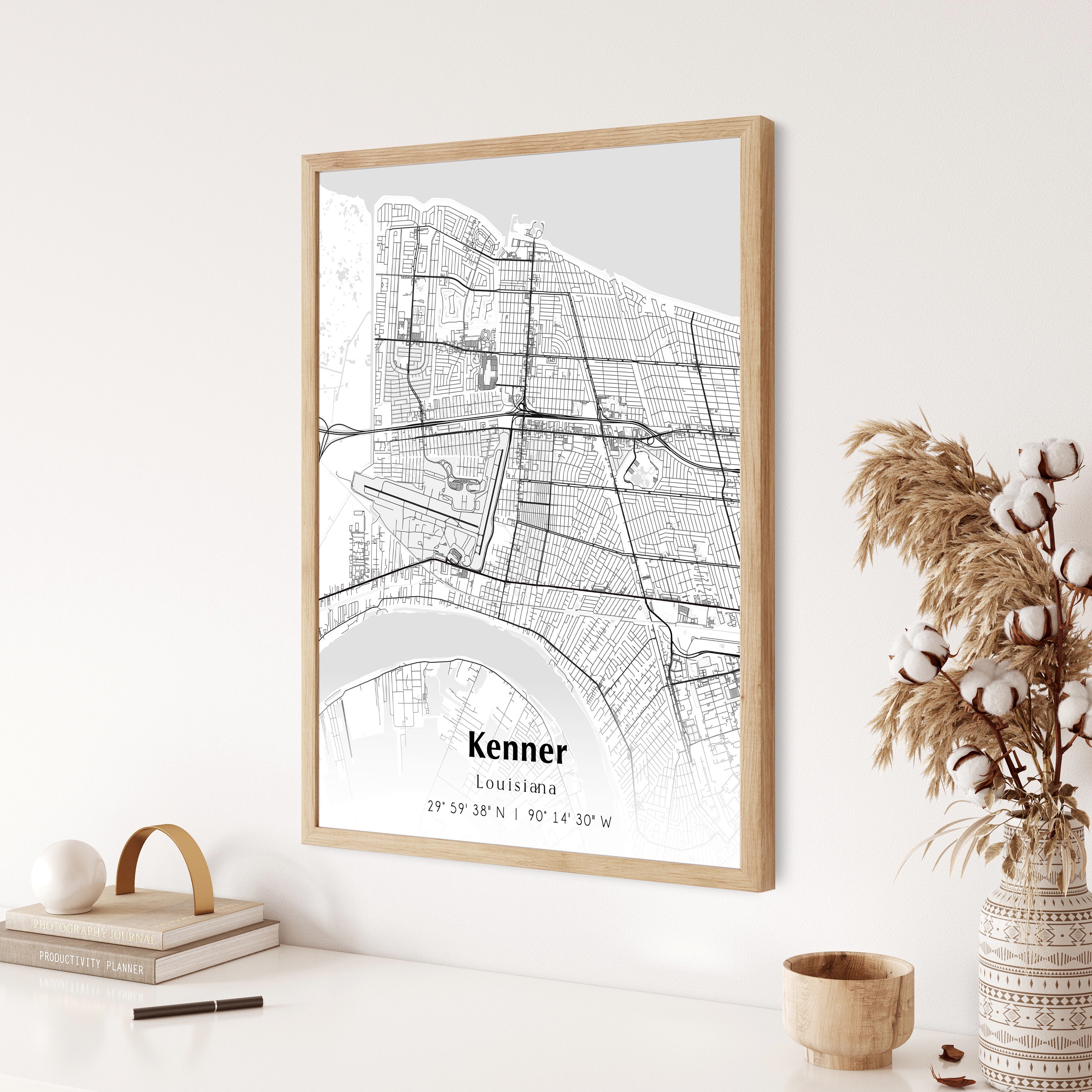 Map of Kenner Digital File Modern City Map Kenner Printable - Etsy Ireland
