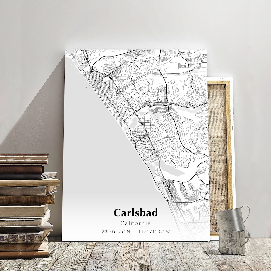 Carlsbad City Map Print, Carlsbad California Map Poster, USA City ...