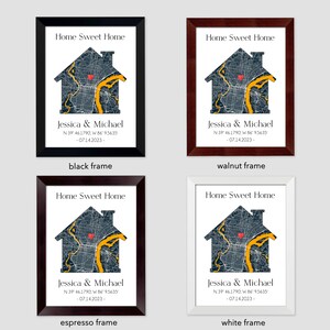 Home Sweet Home Map Print, House Address Map Portrait, House ...
