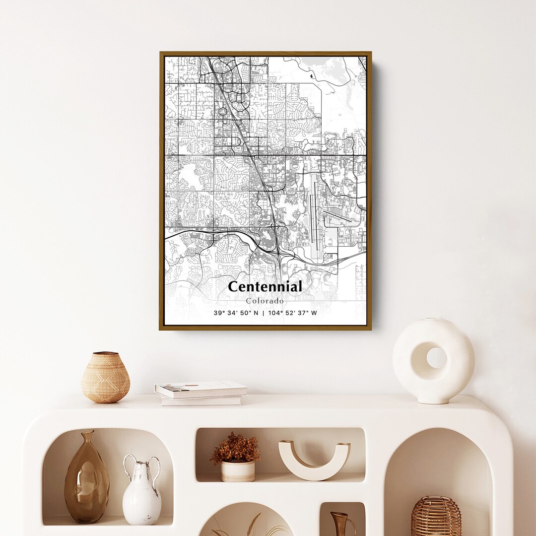 Centennial City Map Print, Centennial Colorado Map Poster, USA City ...