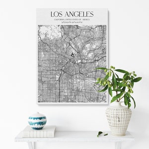 Custom Map Canvas, Your City Map Canvas, Wall Art Map Print, Map Poster ...