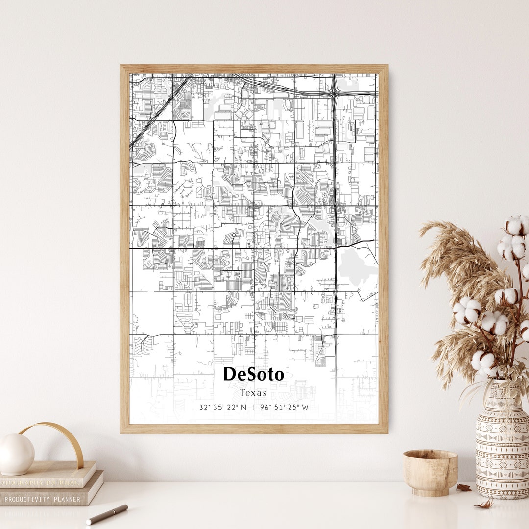 Map of Desoto Digital File Modern City Map Desoto Printable - Etsy