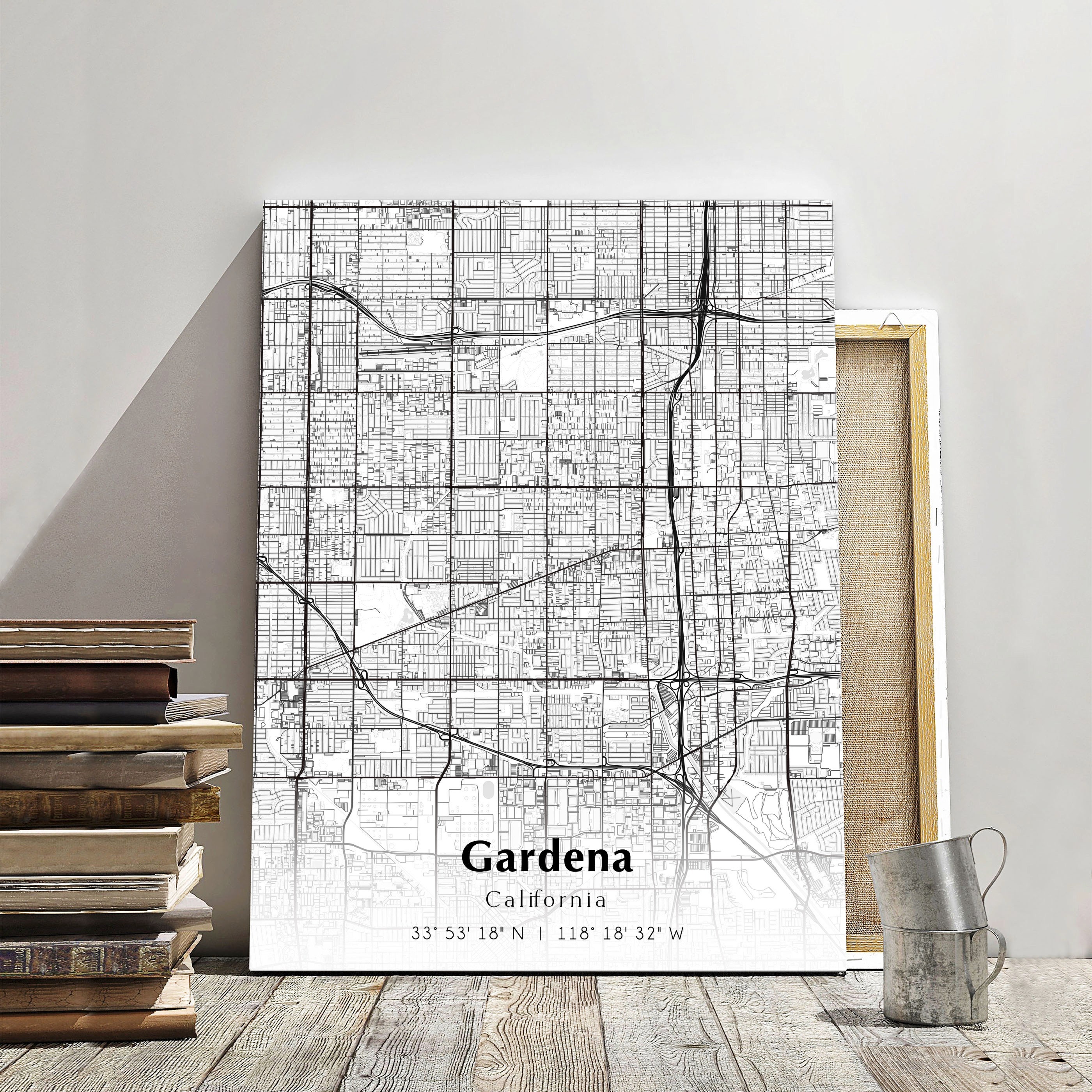 Map of Gardena Digital File Modern City Map Gardena - Etsy
