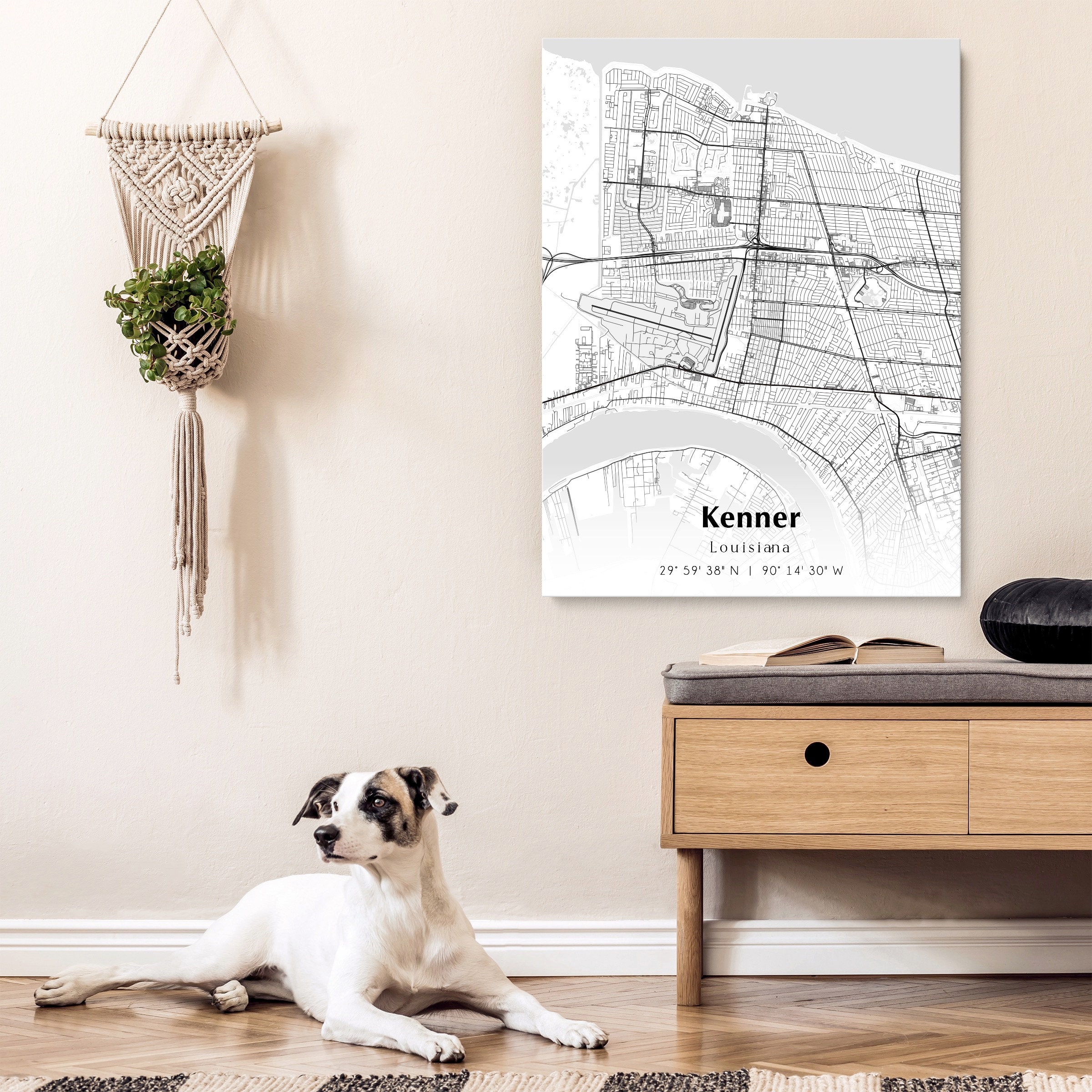 Map of Kenner Digital File Modern City Map Kenner Printable - Etsy Ireland