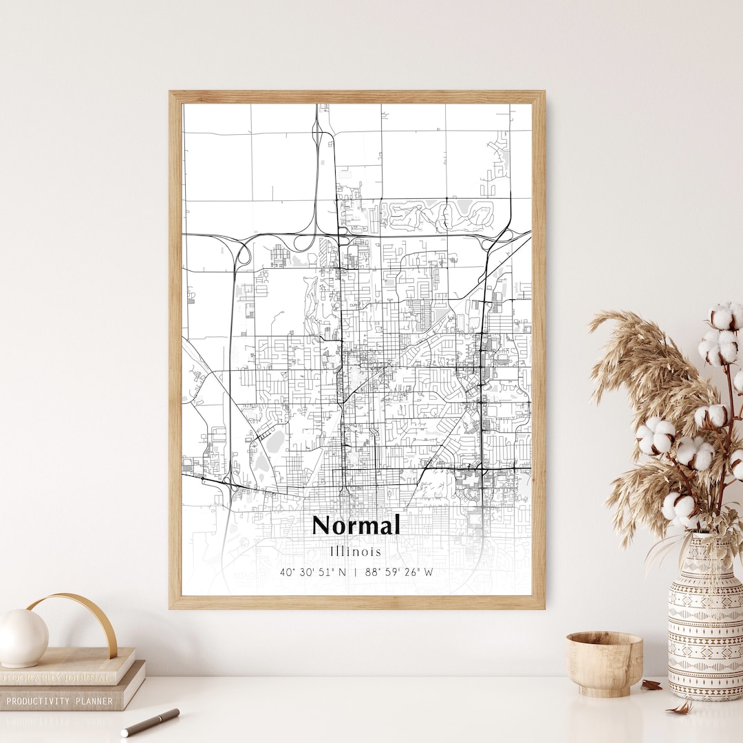 Map of Normal Digital File Modern City Map Normal Printable - Etsy