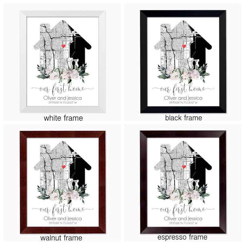 Custom Home Map Our First Home First Time Home Buyer - Etsy