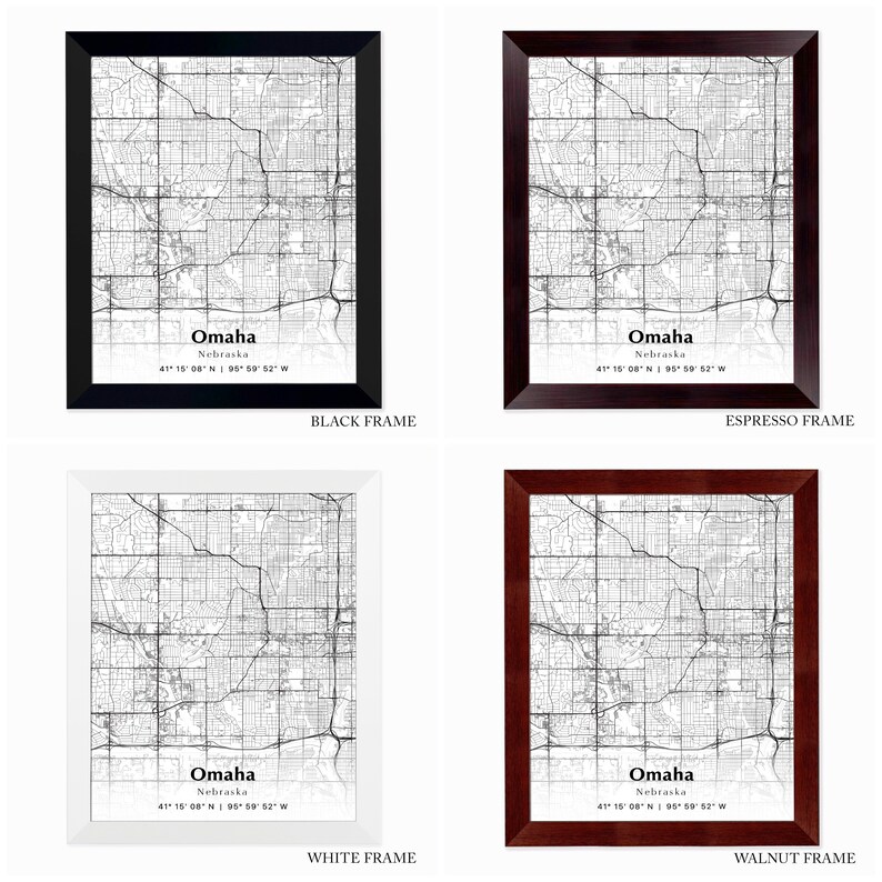 Omaha City Map Print Omaha Nebraska Map Poster USA City - Etsy