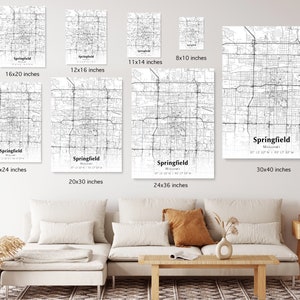 Springfield City Map Print, Springfield Missouri Map Poster, USA City ...