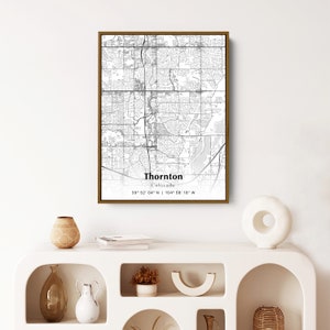 Thornton City Map Print, Thornton Colorado Map Poster, USA City Street ...