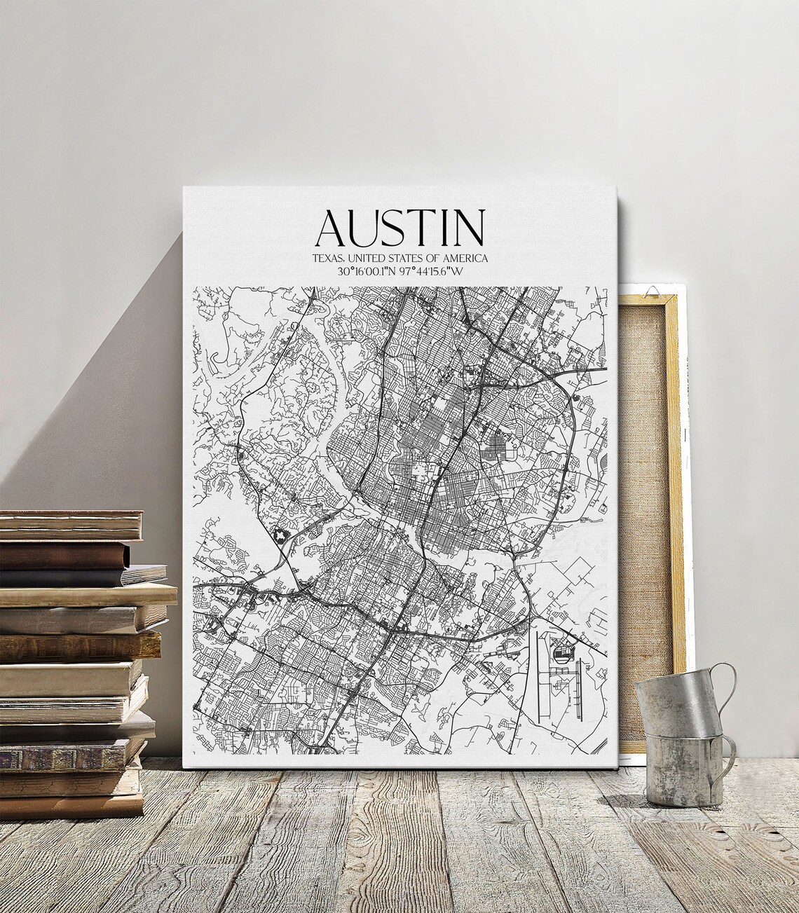 Custom Map Canvas Your City Map Canvas Wall Art Map Print - Etsy