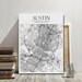 Custom Map Canvas Your City Map Canvas Wall Art Map Print - Etsy