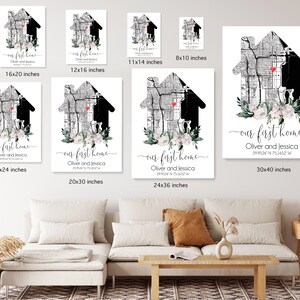 Custom Home Map, Our First Home, First Time Home Buyer, Personalized ...