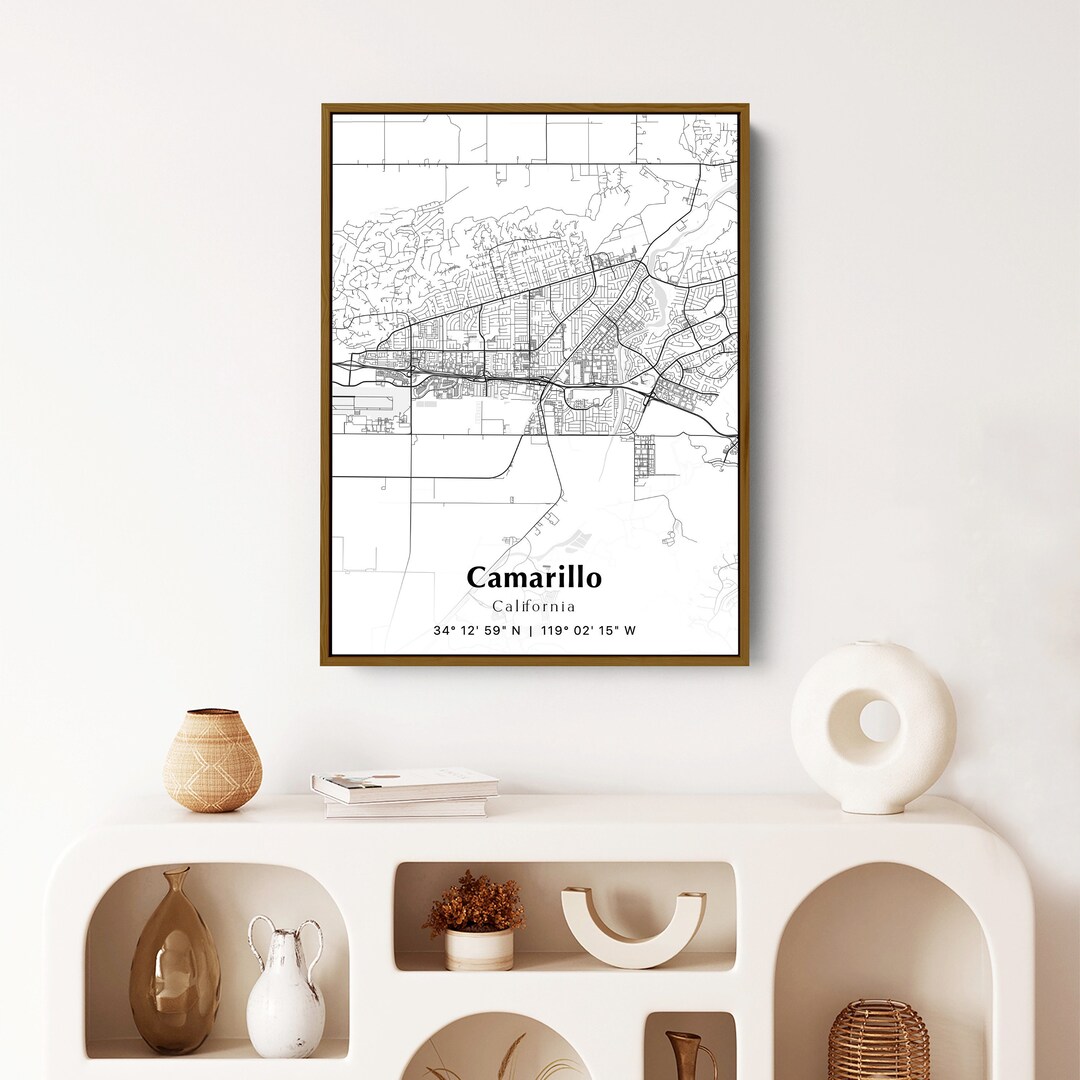 Camarillo City Map Print, Camarillo California Map Poster, USA City ...