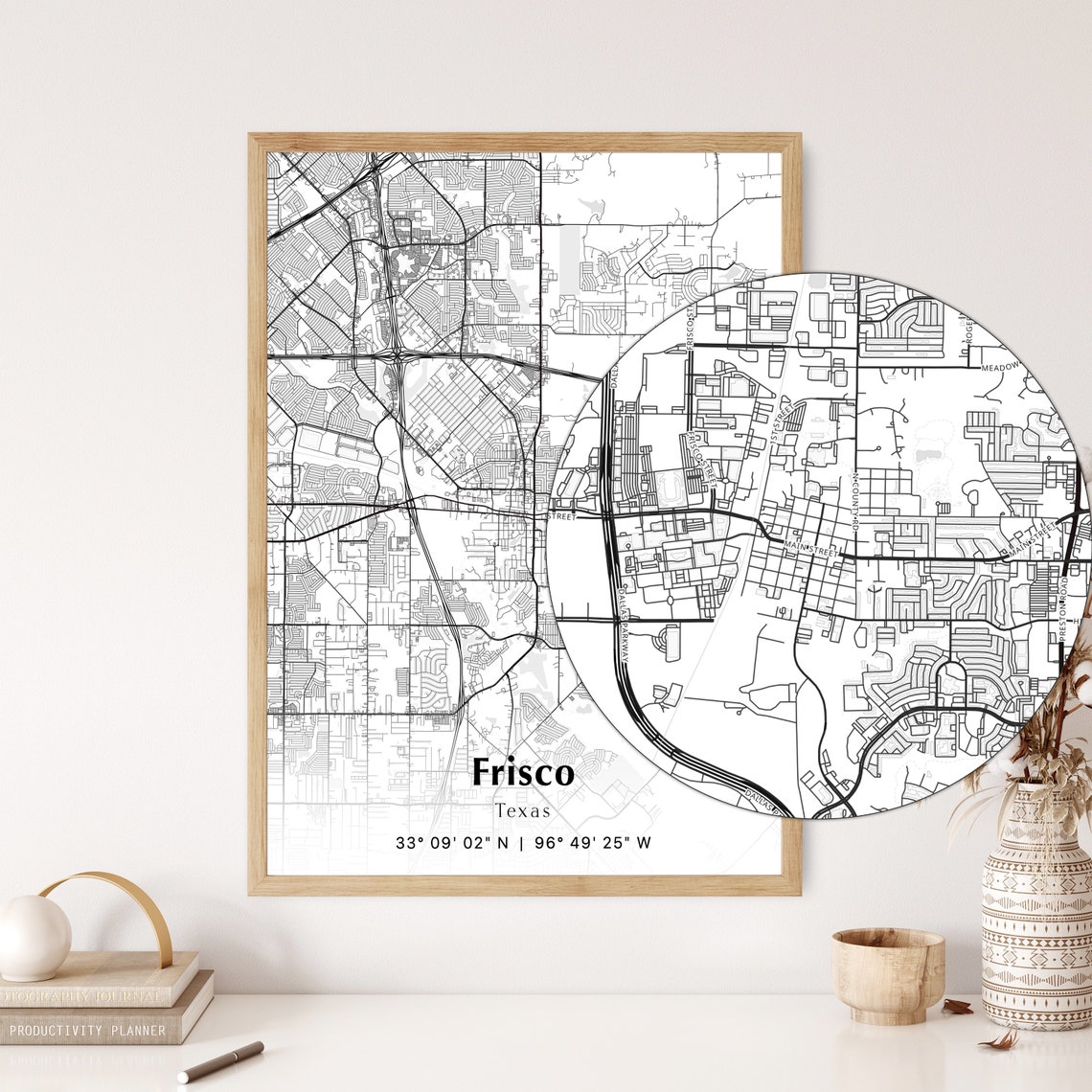 Frisco City Map Print Frisco Texas Map Poster USA City - Etsy