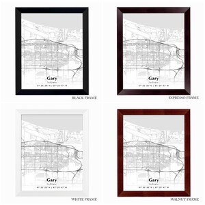 Gary City Map Print, Gary Indiana Map Poster, USA City Street Map, Map ...