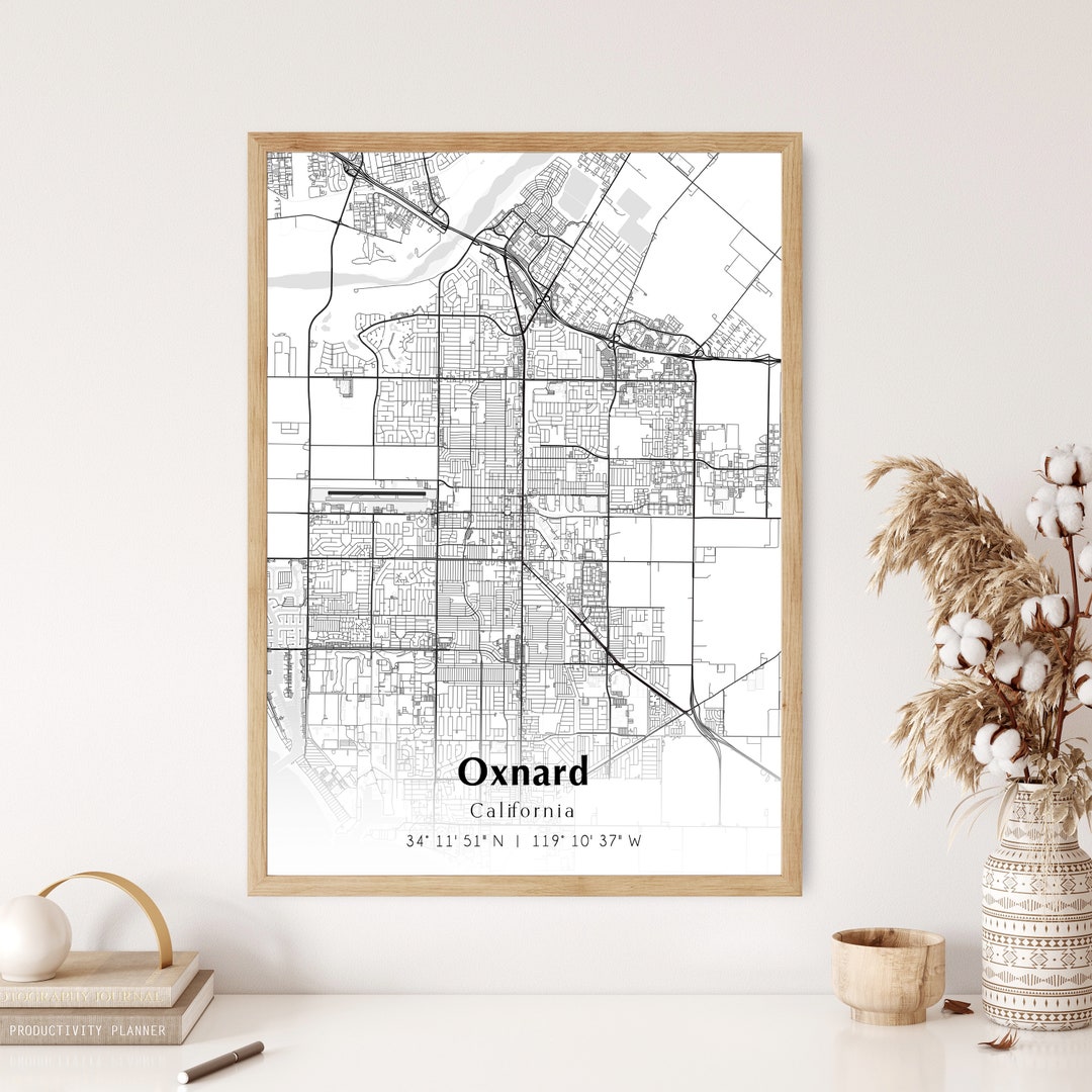 Map of Oxnard Digital File Modern City Map Oxnard Printable - Etsy