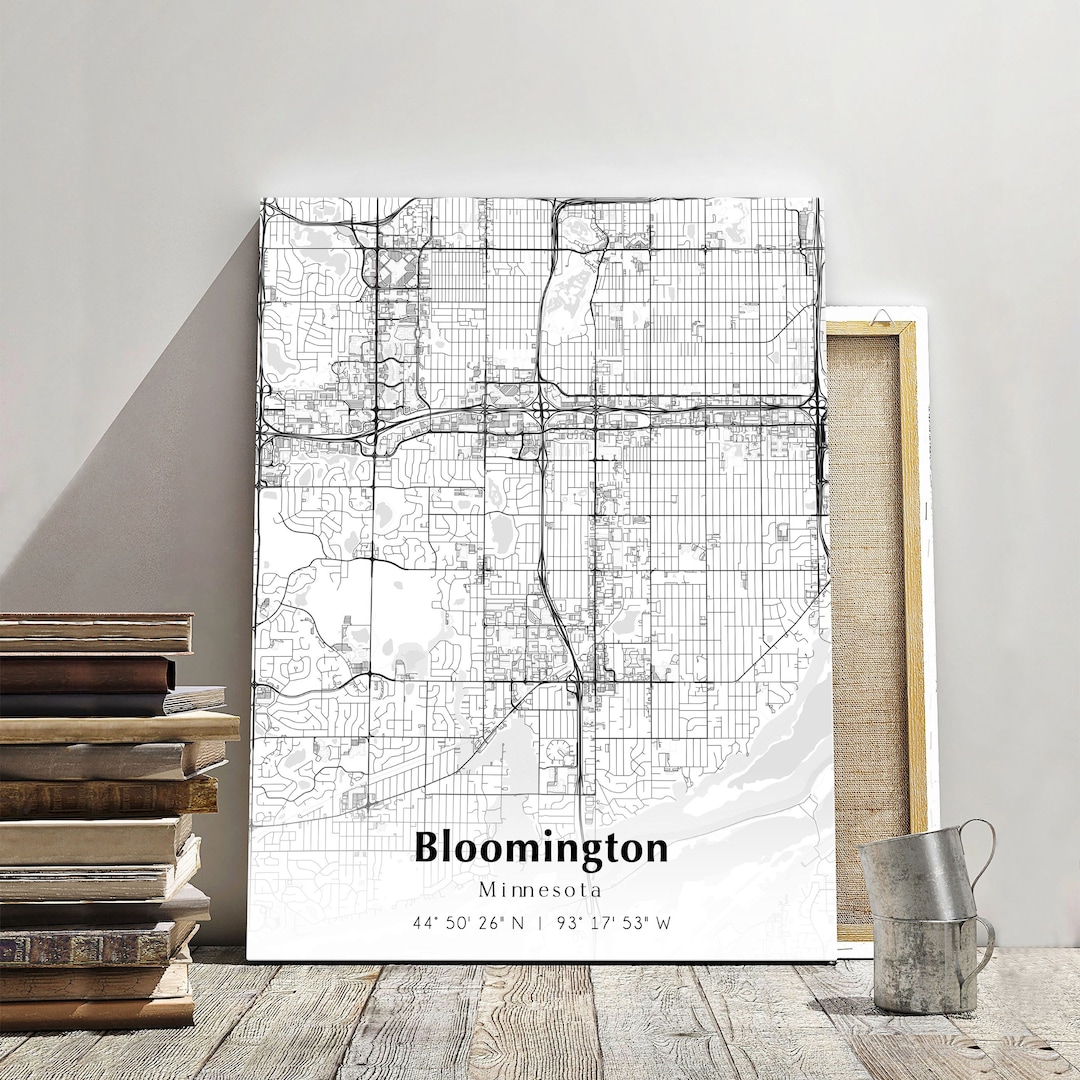 Bloomington City Map Print, Bloomington Minnesota Map Poster, USA City ...