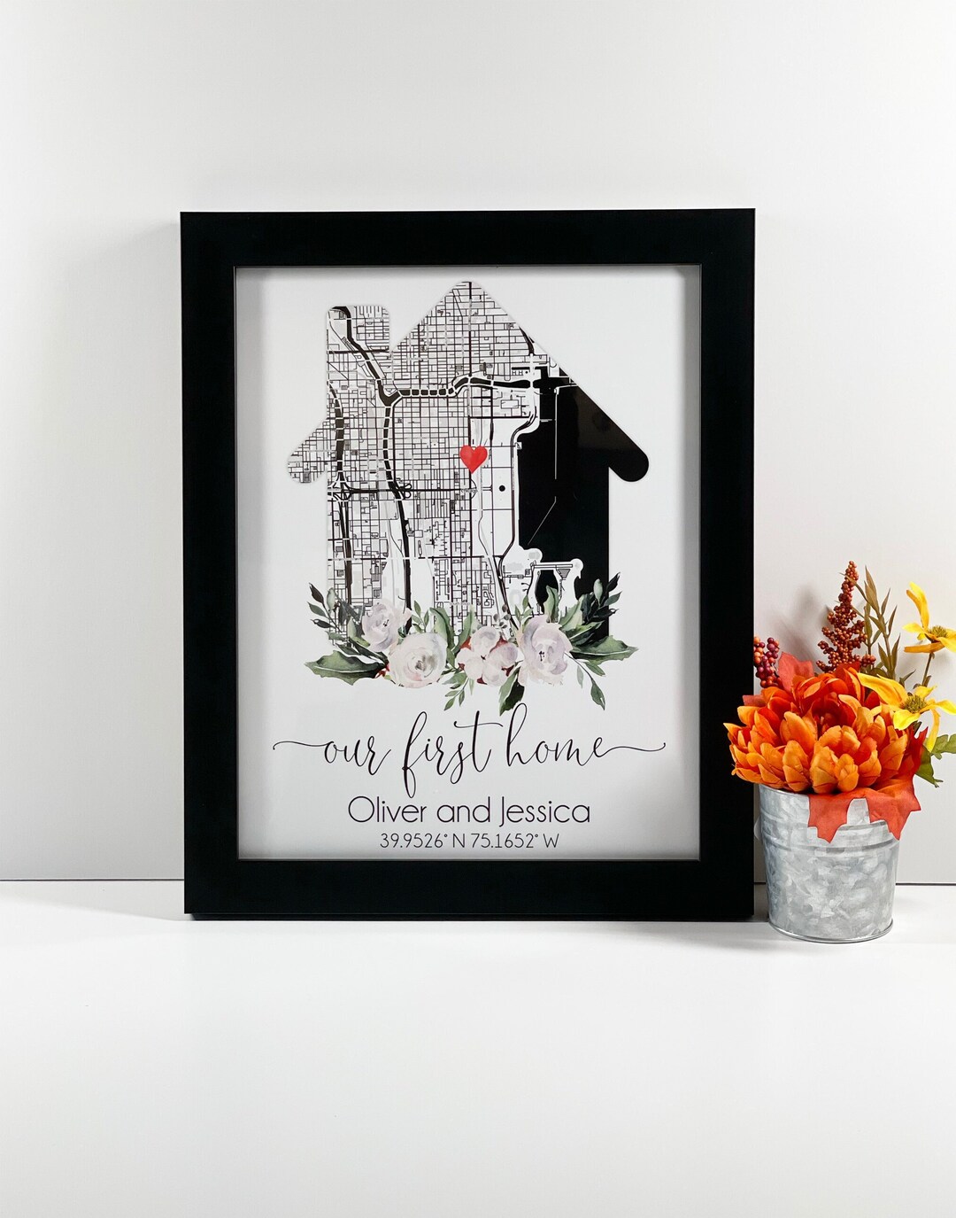 Housewarming Gift, Our First Home, House Map, First Home Gift for ...