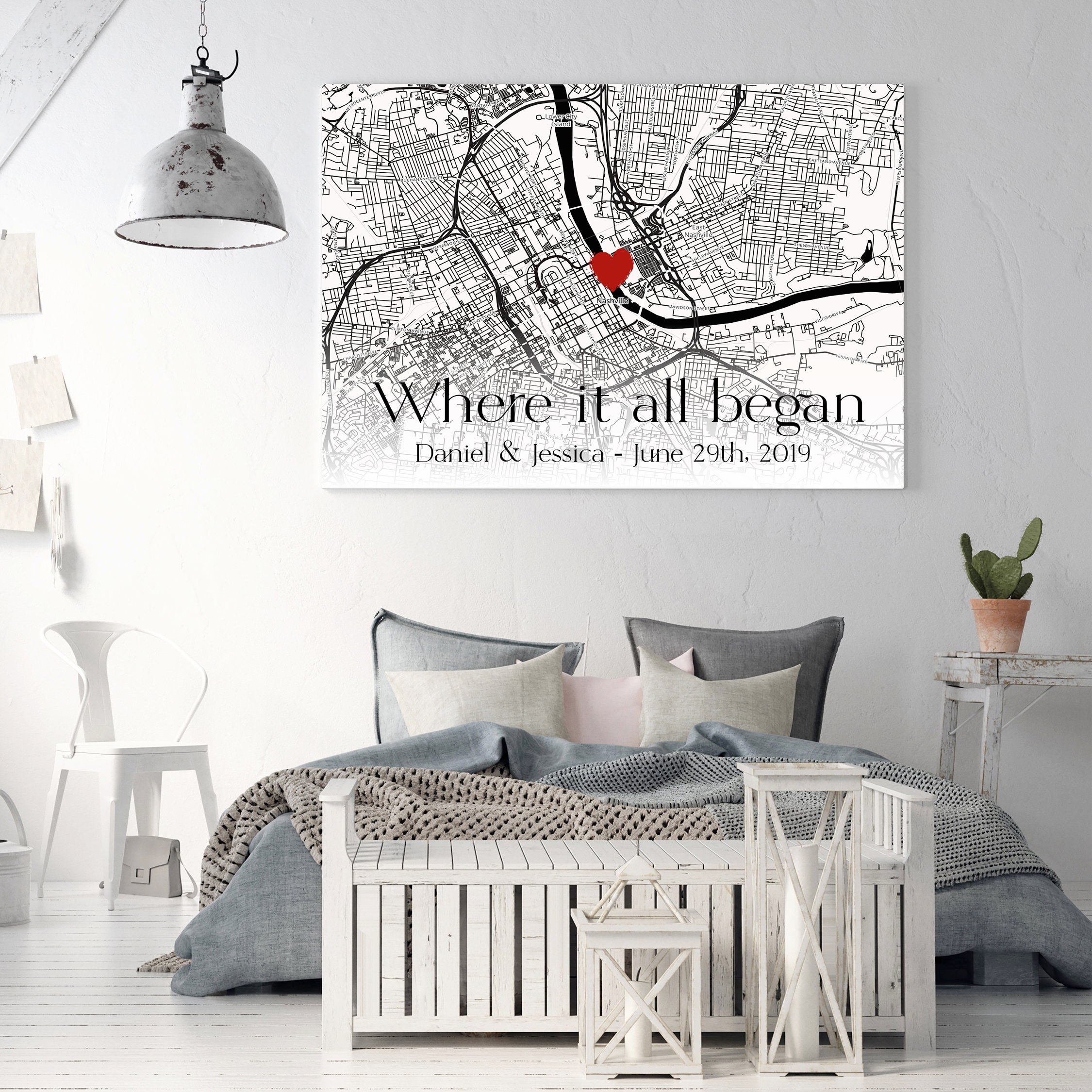 Custom Map Print Map Canvas Print Any Location Map Print - Etsy