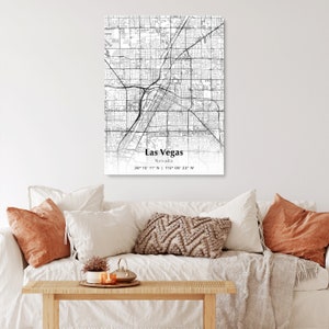 Las Vegas City Map Print, Las Vegas Nevada Map Poster, USA City Street Map, Map of Las Vegas ...