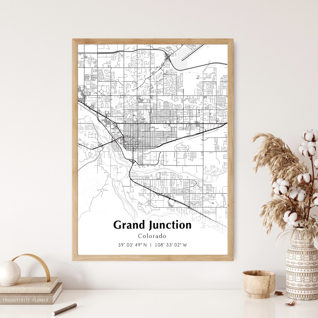 Map of Grand Junction Digital File Modern City Map Grand - Etsy