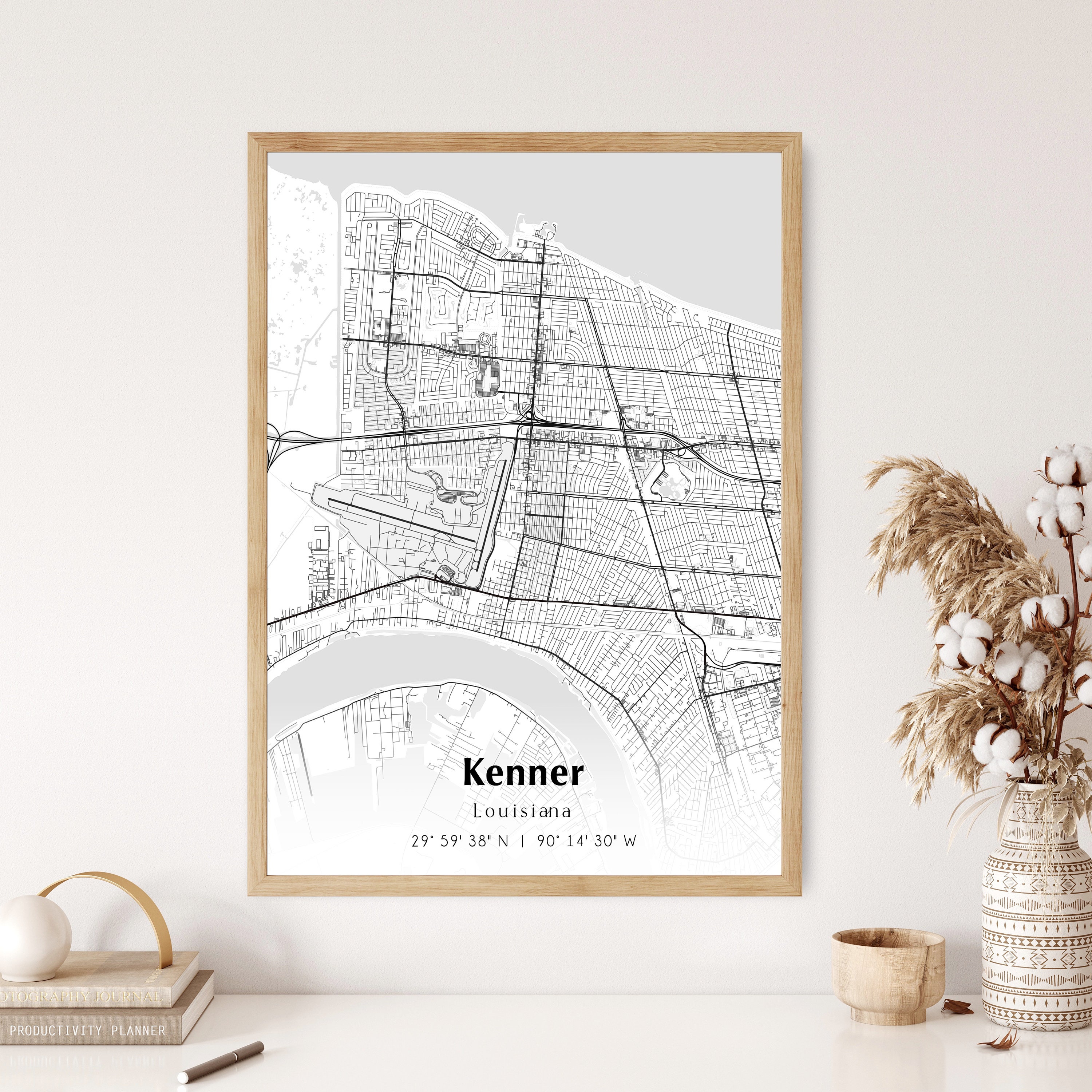 Map of Kenner Digital File Modern City Map Kenner Printable - Etsy Ireland