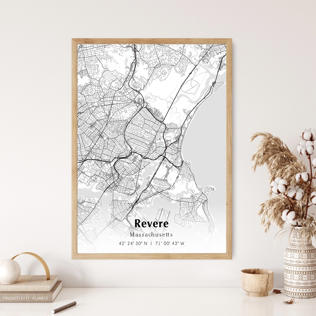 Map of Revere Digital File Modern City Map Revere Printable - Etsy