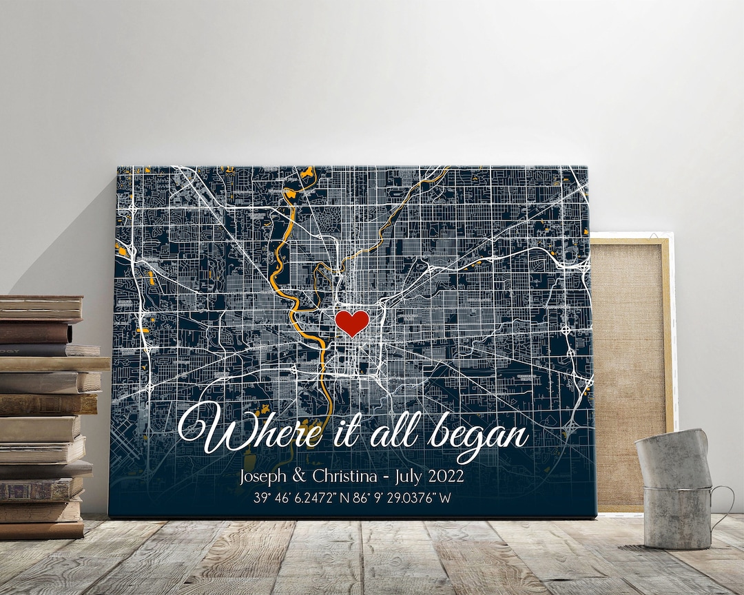 Custom Street Map, Coordinates Map, Personalized Map, Where It All ...