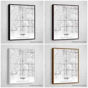 Largo City Map Print, Largo Florida Map Poster, USA City Street Map ...