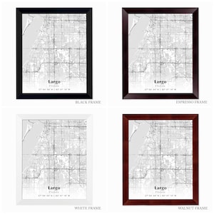 Largo City Map Print, Largo Florida Map Poster, USA City Street Map ...